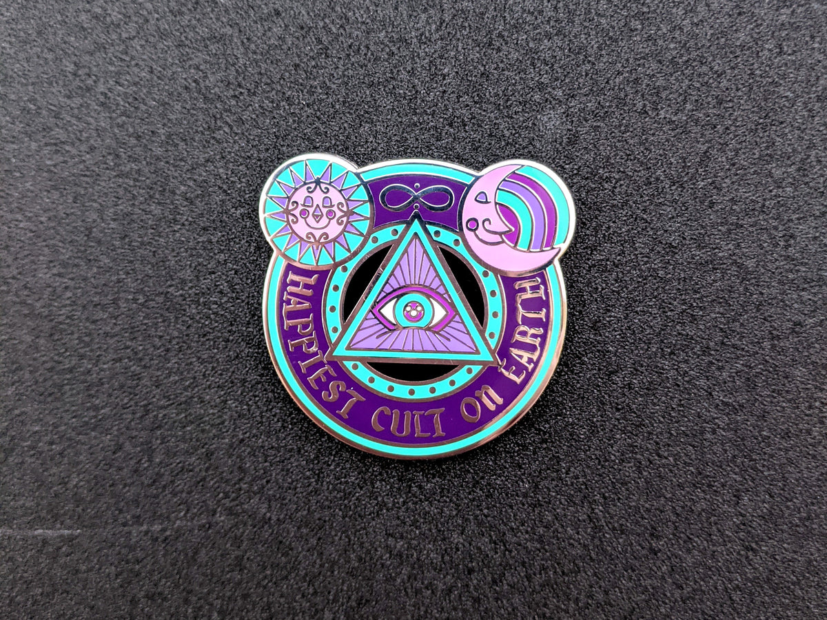 Happiest Cult on Earth Enamel Pin – Art of Nikki Ward